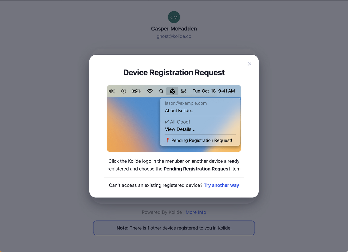 Device Registration | Kolide by 1Password