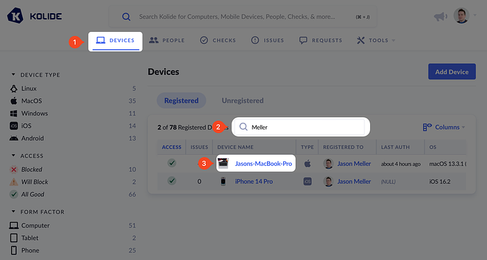 Device Registration | Kolide by 1Password