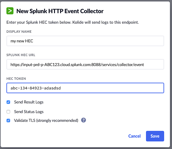 Log Pipeline - Splunk HEC Support Now Available