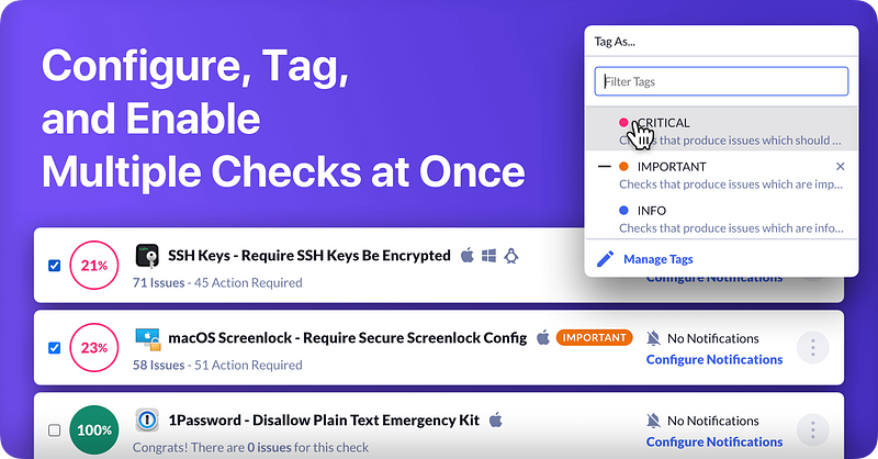 Configure Multiple Checks at Once!